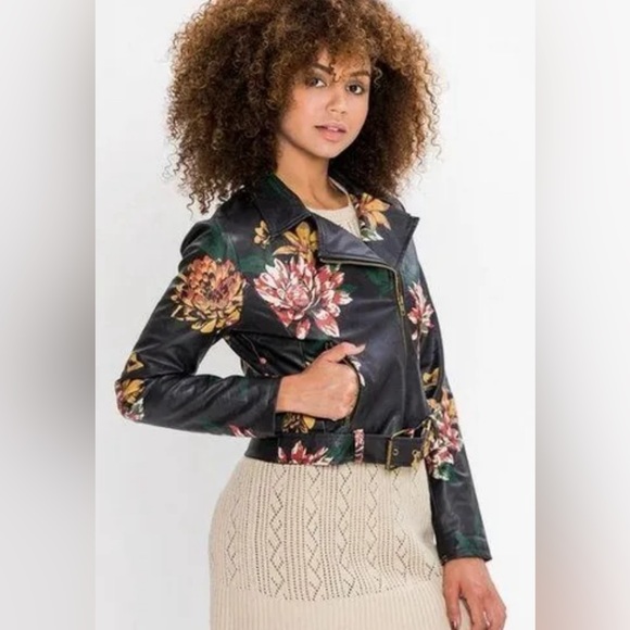 Flying Tomato | Jackets & Coats | Flying Tomato Purple Floral Cropped ...